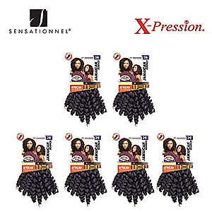 6 Packs Deal!!! JAMAICAN BOUNCE 26" - Sensationnel African Collection Crochet Braid (6-PACK, 1B Off Black)