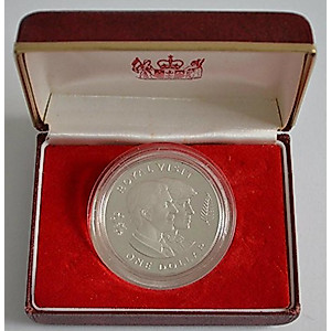 1983 NZ Silver Dollar Proof Coin - Royal Visit $1 Uncirculated Reserve Bank Of New Zealand