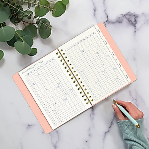 Orange Circle Studio On-Time 2022-2023 Weekly Planner - 17-Month Calendar with Weekly & Monthly Views - Goal Lists & Budget Tracker - Be Kind