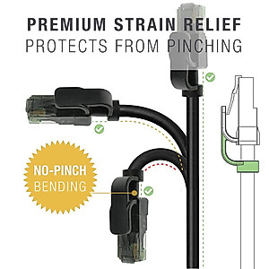 Mediabridge CAT6 Ethernet Patch Cable (15 ft) RJ45 Connectors with Gold Plated Contacts (10gbps)