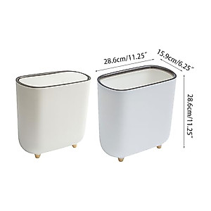 Trash Can with Lid for Bathroom Promoting Garbage Sorting in Limited Areas Garbage Bin