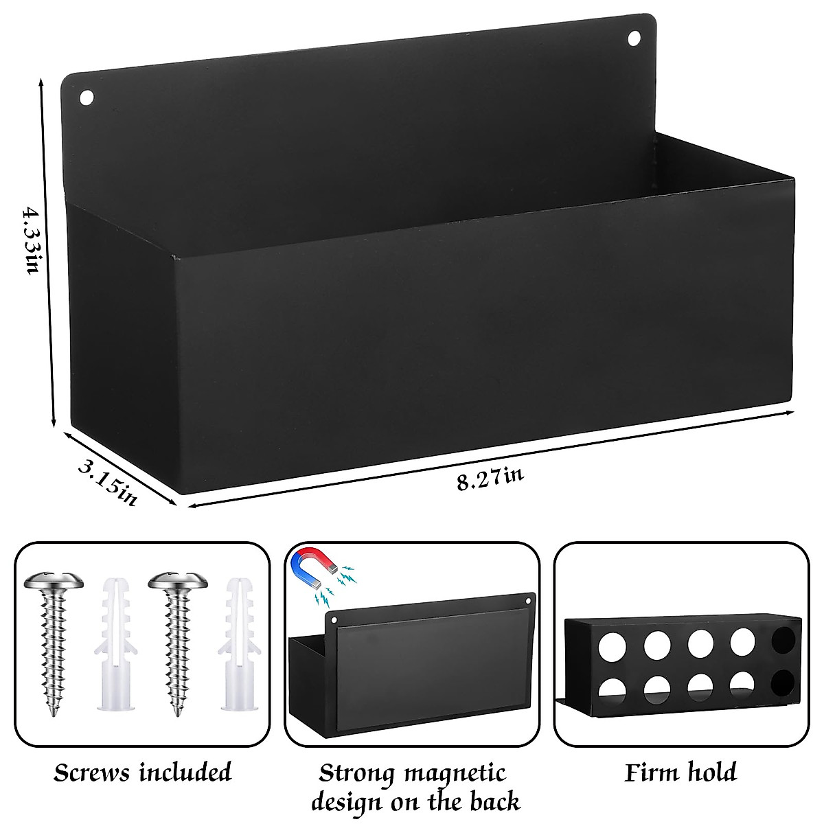 Gisafai 4 Pcs Magnetic Aerosol Spray Can Holder Heavy Duty Magnet Toolbox Bottle Holder Easy Install Spray Can Organizer Wall Mounted Spray Bottle Rack for Garage Home Workspace (Black)