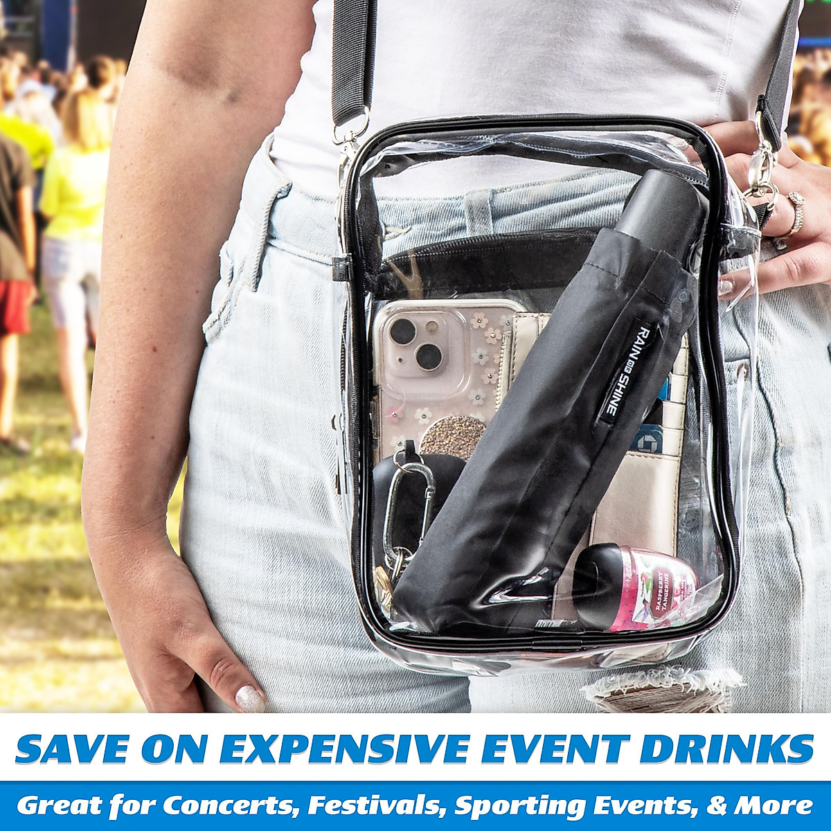 GoPong Rain or Shine Umbrella Flask 2 Pack - Hidden Alcohol Booze Bottles, Includes Funnel and Liquor Bottle Pour Spout