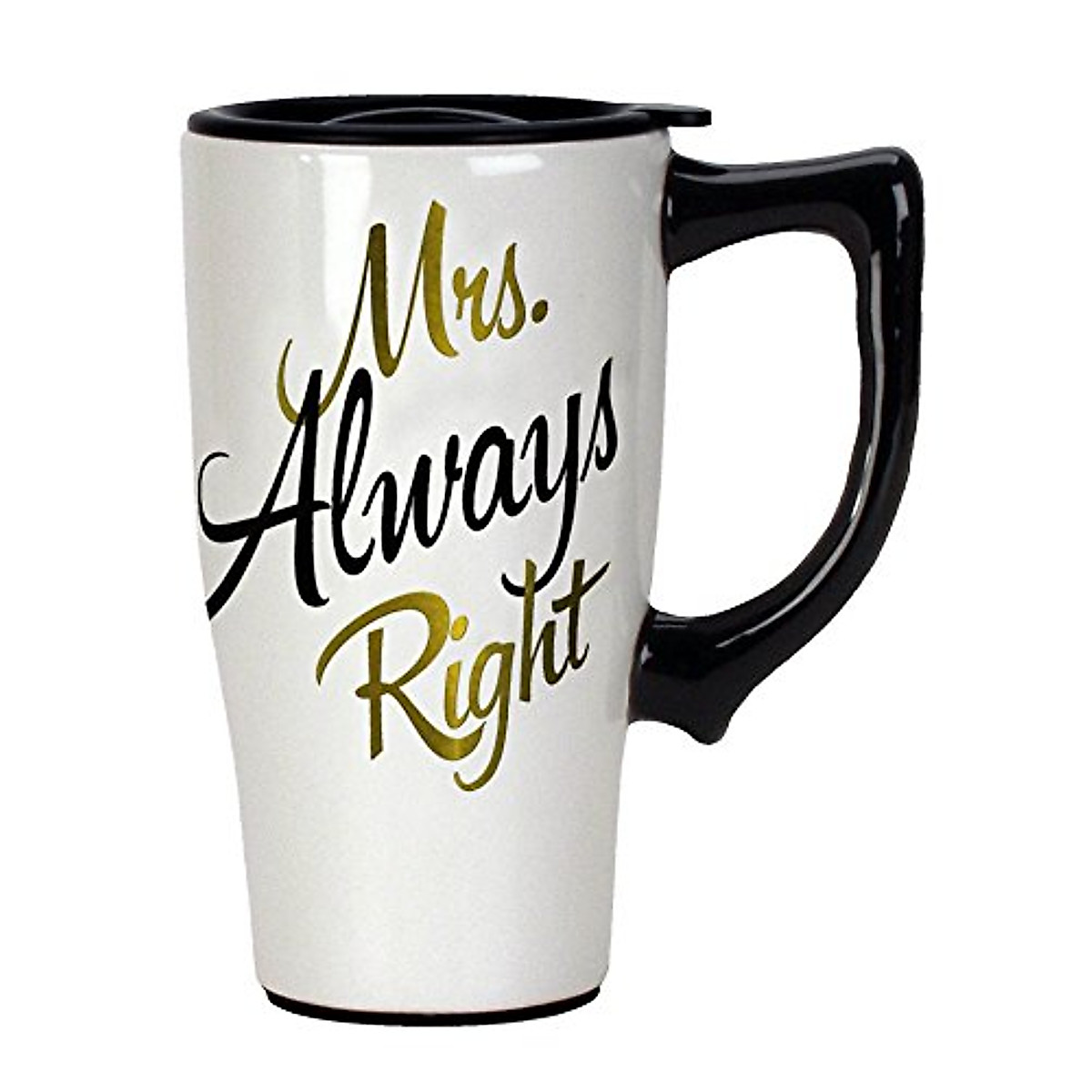 Spoontiques Mrs. Always Right Travel Mug, White, 18 oz