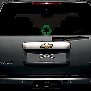 White Vinyl Recycle and Trash Bin Sticker (Decal Weatherproof for Trash Cans, Garbage Receptacles Bins (2.5 x 2.5 Inches)