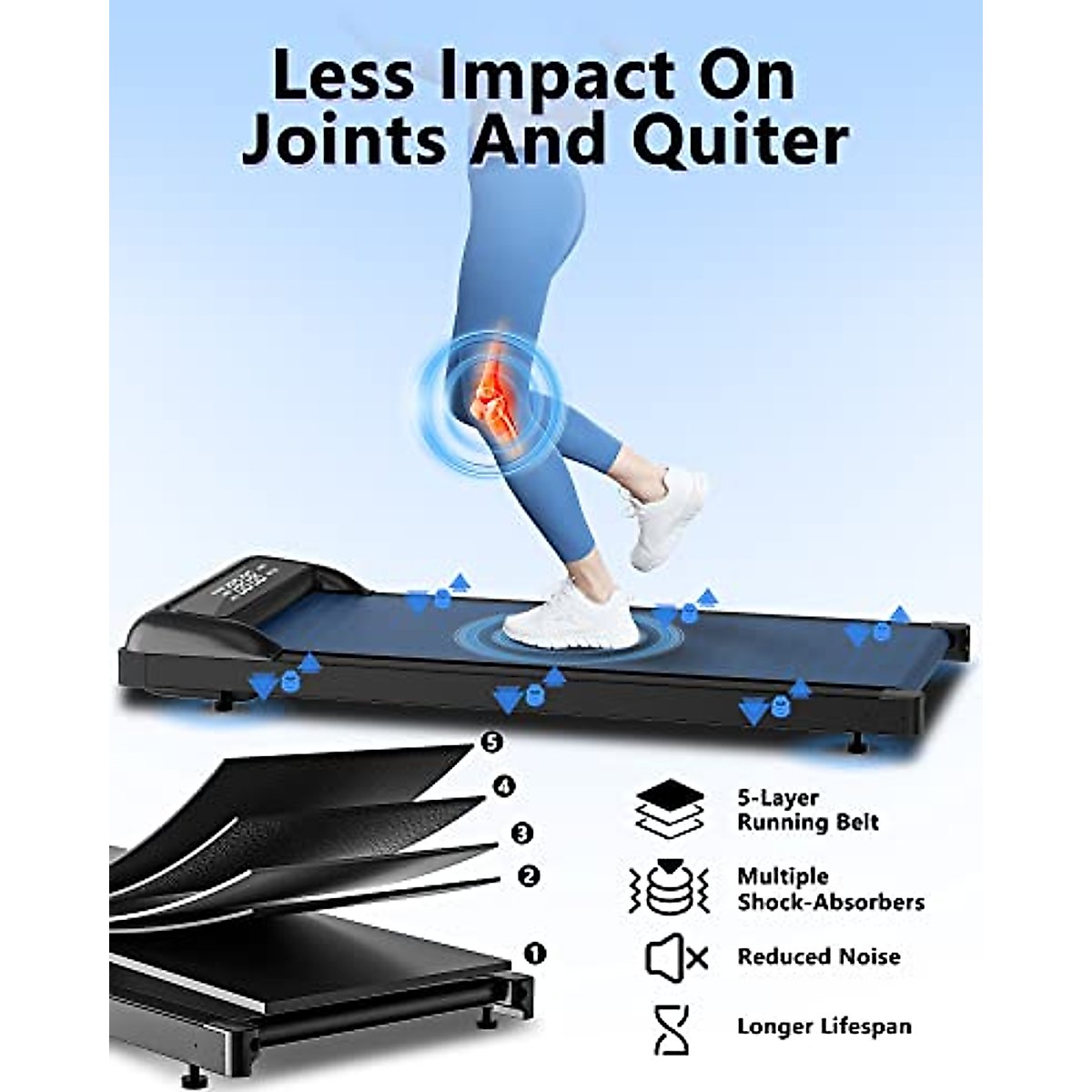 Walking Pad Under Desk Treadmill,Portable 2 in 1 Desk Treadmill for Home,Quiet Mini Walking Pad for Work from Home with Remote Control(𝐋𝐢𝐟𝐞𝐭𝐢𝐦𝐞 𝐖𝐚𝐫𝐫𝐚𝐧𝐭𝐲)
