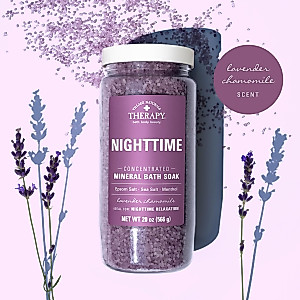 Village Naturals Therapy Nighttime Concentrated Mineral Bath Soak, 20 oz, Pack of 4