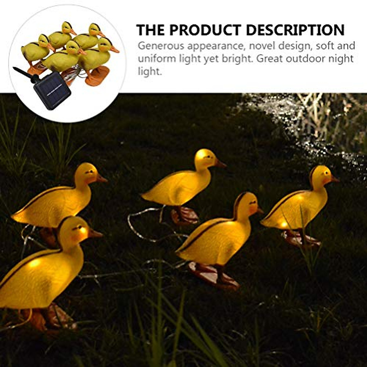 OSALADI Solar Led Stake Lights Duck Garden Lights LED Landscape Lighting for Outdoor Patio Lawn Yard Decorations