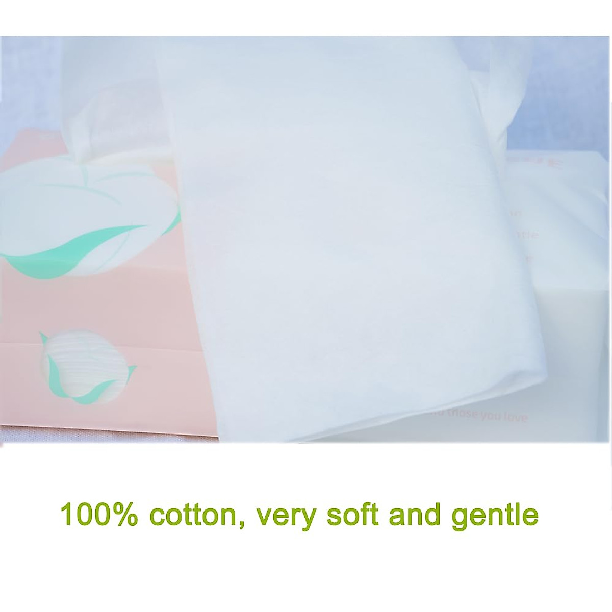 Careboree Ultra Soft Dry Baby Wipes Unscented Face Cleansing Multi-Purpose Pure Cotton Tissue (3 PACK-300 count))