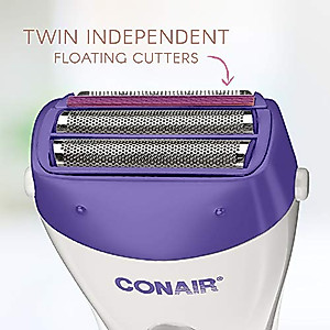 Conair Ladies Dual Foil Rechargeable Wet/Dry Shaver with Pop-up Trimmer