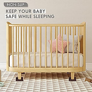 VOCOMO 3X3 Rubber Caster Cups, Non Slip Furniture Pads, Anti-Slip Gripper, Anti Skid Furniture Feet, Anti Slide Floor Protector for Bed Couch Stoppers (Brown, 4 Pack)