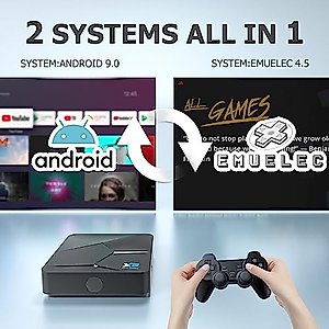 Bearway Super Console X2 Retro Video Game Consoles 100,000+ Games 60+Emulators 2 Systems in 1/Games/TV Audio 4K HD Output with 2 Controllers Multiplayer (256G)