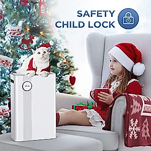 MOOKA Air Purifiers Home for Large Room Up to 1800 Sq. Ft, KJ203F-142-01 True H13 HEPA Air Filter, 23dB Air Cleaner for Allergies, Pollen, Smoke, Dust, Pet Dander Fast Purification, Sleep Mode