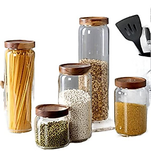 NC Sealed jar Glass jar Food Grade Transparent Glass jar with lid Cereals Storage Tank Storage jar Bottle jar