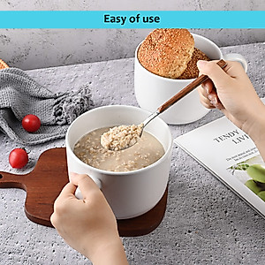 CAILIDE 50oz large Ceramic Soup Mug with Handles for Coffee, Tea, Ice Cream, Cereal, (white)