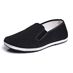 UNOW Chinese Traditional Cloth Kung Fu Shoes,Classic Soles,Black,41 | (US:Men 8-8.5 | Women 9.5)