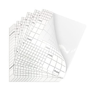VHALE Glossy Clear Self-Adhesive Overlay Laminating Sheet Contact Papers, 7 X 8 Inches, Single-Sided, for Easy Application of Paper Suncatcher Kids’ Crafts, 3.15 Mil, Pack of 20
