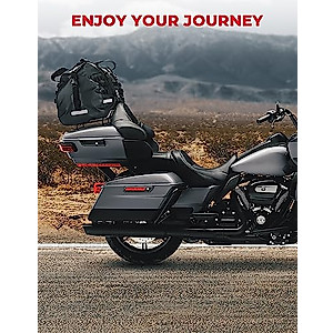 KEMIMOTO Motorcycle Dry Bag 50L, 500D PVC Waterproof Duffel Bag Motorcycle Luggage Travel Tail Bag Back Seat Rack Trunk Bag Comapatible with Touring Adventure for Motorcycle Trip Camping Rainproof