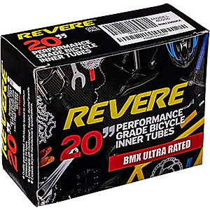 Revere Bicycle Tubes 2 Pcs 20" x 1.75-1.95 - 2.125 Schrader Valve BMX Premium 20 inch Bike tire Bicycle Inner Tubes. Free Replacement Warranty if it Ever goes Flat do to Manufacturer defect.