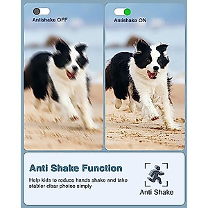 Digital Camera, FHD 1080P Kids Camera with 32GB Card, 2 Batteries, Lanyard, 16X Zoom Anti Shake, 44MP Compact Portable Small Point and Shoot Cameras Gift for Kid Student Children Teens Girl Boy(Black)