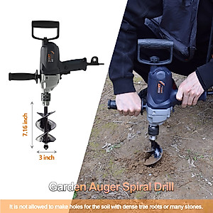 Maxxt 9A Motor Drill Mixer Set with Spade Handle 1/2 inch Electric Augers Post Hole Digging Corded Mixing Drill Machine for Drilling and Mixing