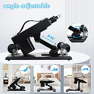 Sex Machine Gun Thrusting Sex Machine Automatic Thrust Dildo Move 400 Times/Minute Speed Adjust Thrusting Dildo Sex Machine for Women and Men Sex Toy with 3XLR Attachments Sex Thrusting Machine