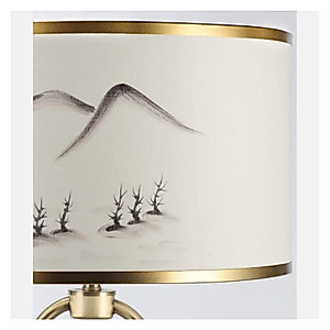 NTIYOU Floor Light Metal Floor Lamp Fabric Lampshade Floor Light Simple Vertical Double Pole Iron Floor Lamps for Living Room Bedroom Office