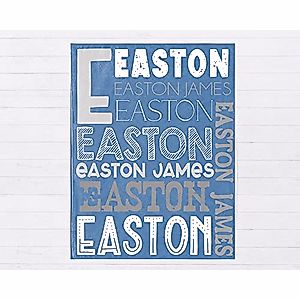 Monogram Junkie Personalized Baby Blanket for Boys with Name | Boy Custom Baby Blanket | Baby Boy Name Blanket | Blue