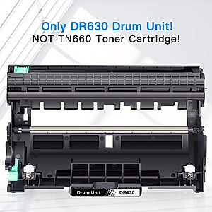 LxTek Compatible Drum Unit Replacement for Brother DR630 DR-630 High Yield to use with HL-L2300D MFC-L2705DW HL-L2300D MFC-L2720DW HL-L2320D Printer (2 Black)