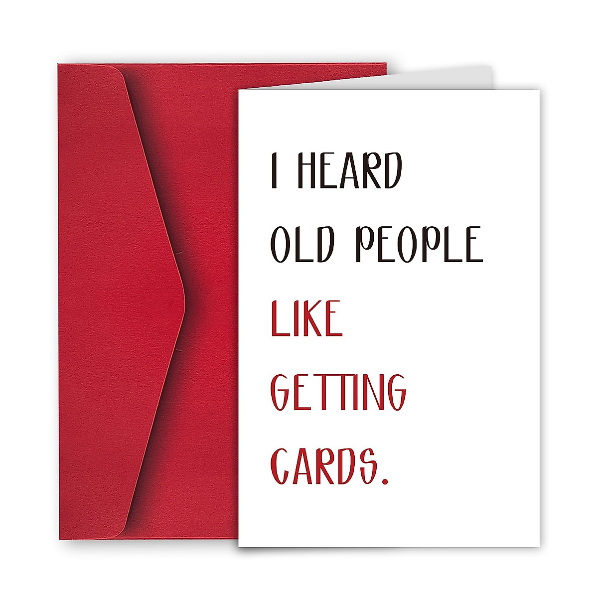 Ulbeelol Rude Birthday Card, Funny Birthday Card for Bestie, Sarcastic Birthday Card for Him, Friend Birthday Card, I Heard Old People Like Getting Cards