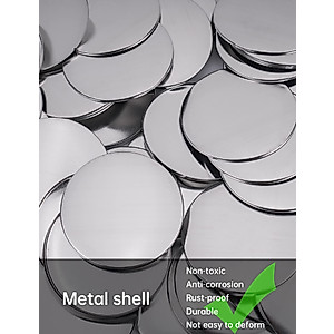 NiArt Blank Button Making Supplies 100pcs 75mm/3in Round Badge Button Parts, Metal Pin Badge Kit for Button Maker Machine with Clear Film