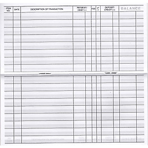 12 Check registers for Personal Checkbook - Checkbook Ledger Transaction Registers Log for Personal or Business Bank Checking Account, Saving Account, Deposit, Credit Card, and Large Booklet