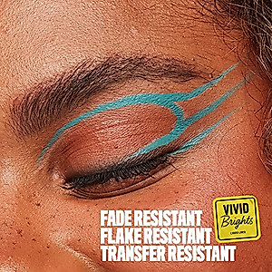 NYX PROFESSIONAL MAKEUP Vivid Brights Liquid Liner, Smear-Resistant Eyeliner with Precise Tip - Cyan Simp