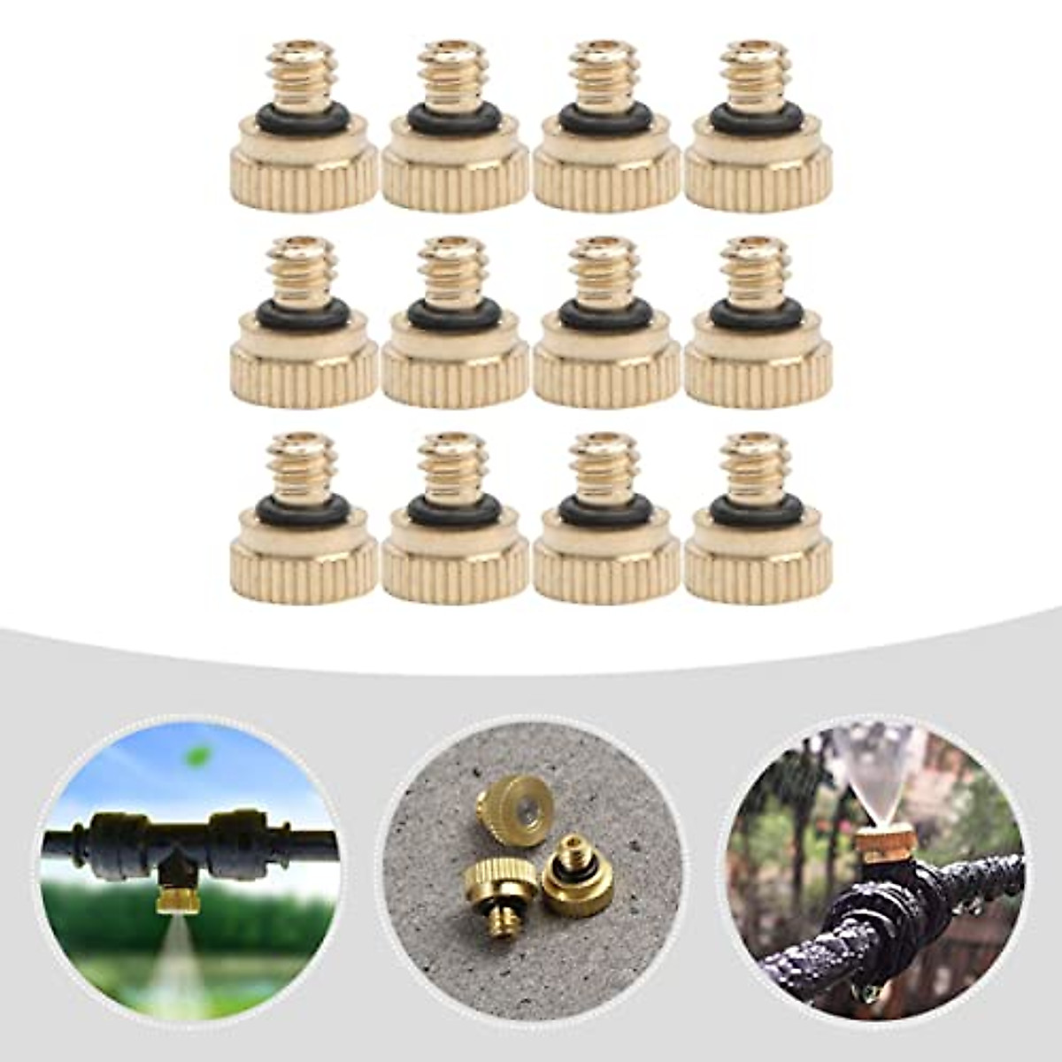HANABASS System Garden Pressure Landscaping, Professional Spray Humidification Orifice Misting Sprayer for Heads Nozzles Cooling Outdoor Lawn Control Mister Landscaping Patio Greenhouse