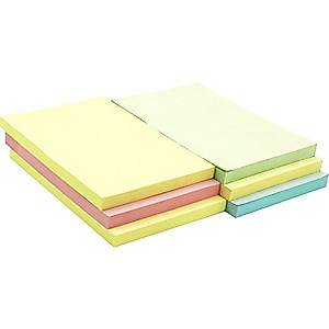 4A Sticky Notes,4 x 6 Inches,Large Size,Pastel Assorted,Self-Stick Notes,100 Sheets/Pad,6 Pads/Pack,4A 406x6