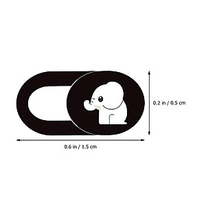 SOLUSTRE 12 pcs Camera Cover Computers laptops Adhensive Camera Privacy Covers Webcam Cover Slide Webcam Privacy Cover Tablet Notebook Webcam Cover Animal Webcam Cover Cell Phone abs White