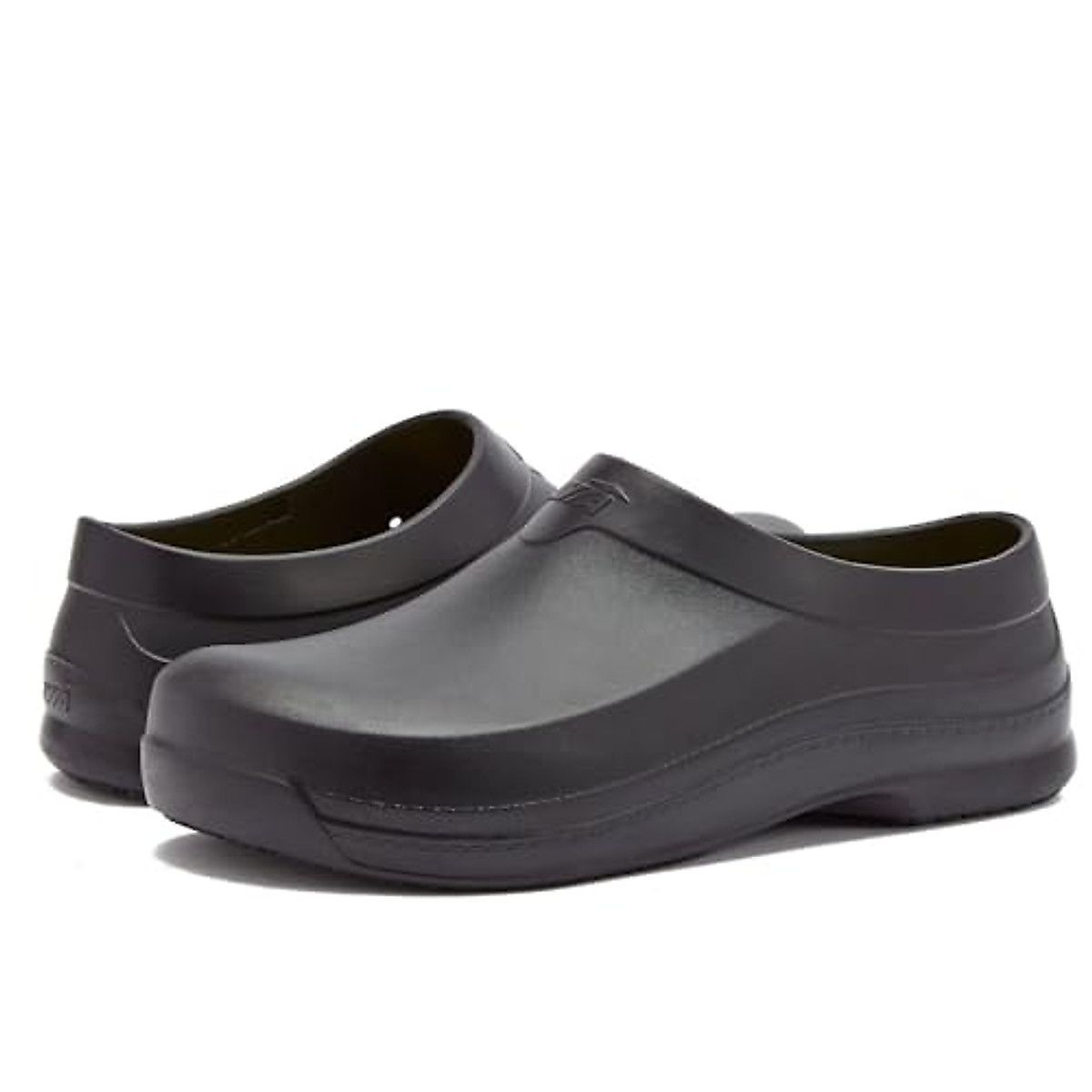 Avia Flame Slip Resistant Clogs for Women, Slip On Work Shoes for Food Service, Garden, or Nursing - Black, 8 Medium