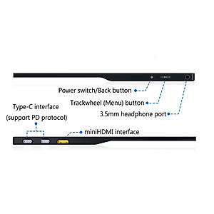 DFZ Portable Monitor, 15.6 Inch Full HD 1920 X 1080 IPS Screen, Monitor with USB HDMI Built-in Speakers Monitor for Laptop Ones