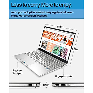 HP Pavilion Laptop, Intel Iris X Graphics, 12th Generation Intel Core processor, 8 GB RAM, 512 GB SSD, BrightView Full HD Display, Windows11 Home OS, Dual Computer Speakers, Wi-Fi 6(15-eg2010nr, 2022)