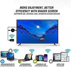 Volkano HDMI Wireless Display Adaptor Dongle 1080P HD, Receiver Supports MiraCast Airplay DLNA Transmission , Screen Drag & Drop Cast Mirroring Laptop Phone to Smart Phone TV Monitor - AllCast Series
