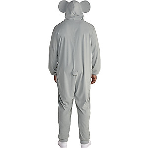 Amscan Koala Hooded Jumpsuit | Plus XXL | | Gray and White - 1 Pc