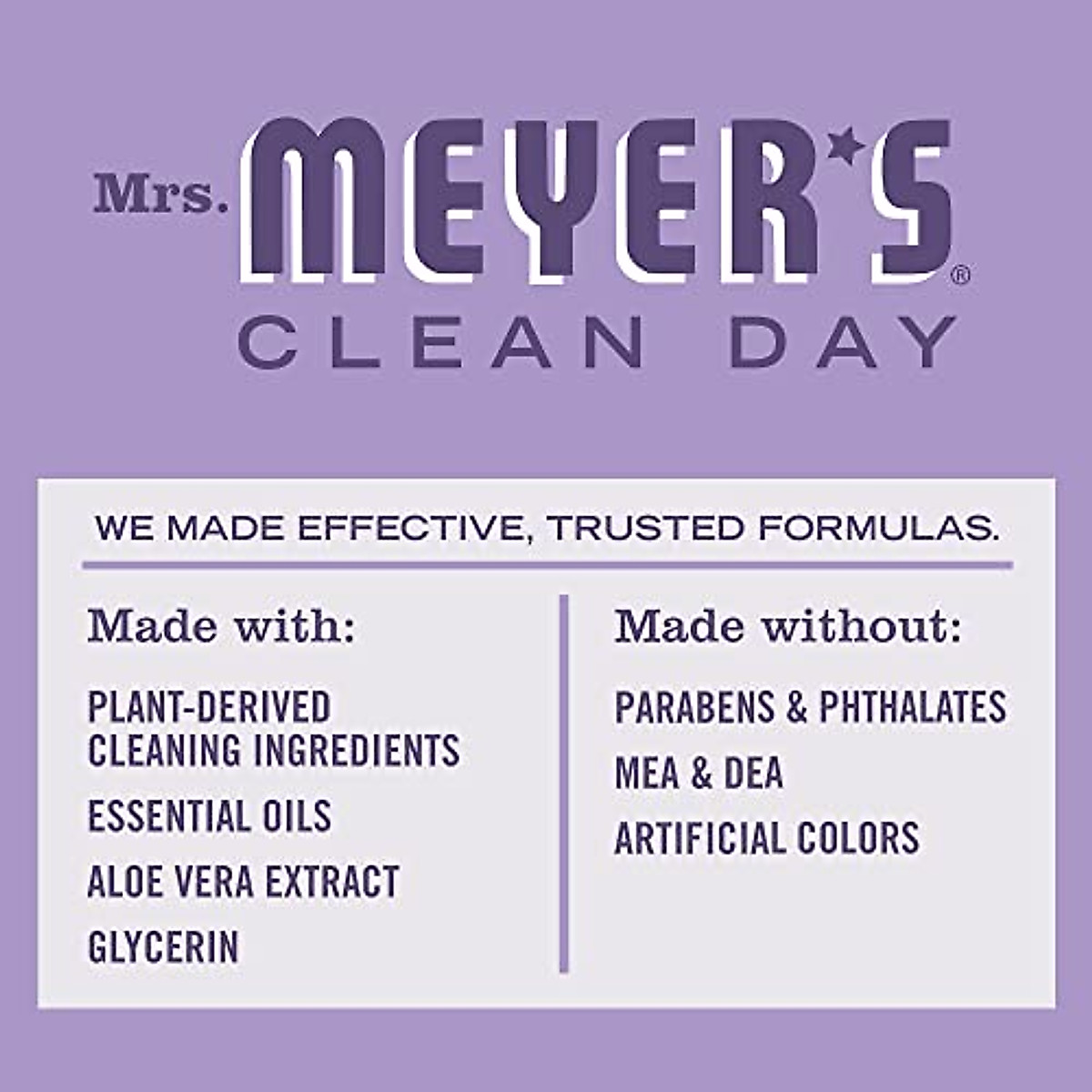MRS. MEYER'S CLEAN DAY Liquid Dish Soap, Biodegradable Formula, Lilac, 16 fl. oz