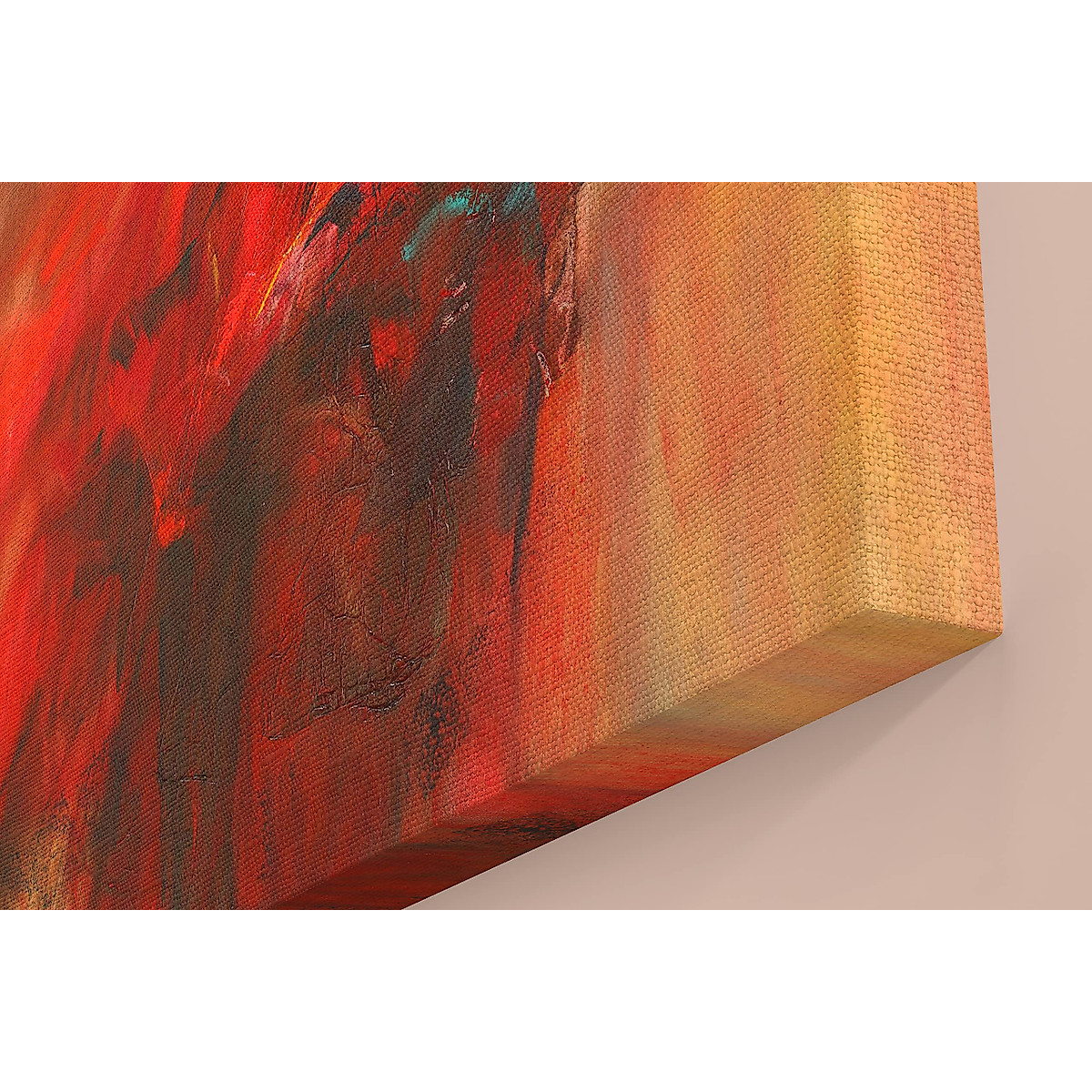 Dancing Lady Oil Paintings on Canvas 12x16 Inch Framed Wall Artwork for Living Room Bedroom Home Decorations Wall Decor Red Girl Dancer Artwork Ready to Hang -Style A