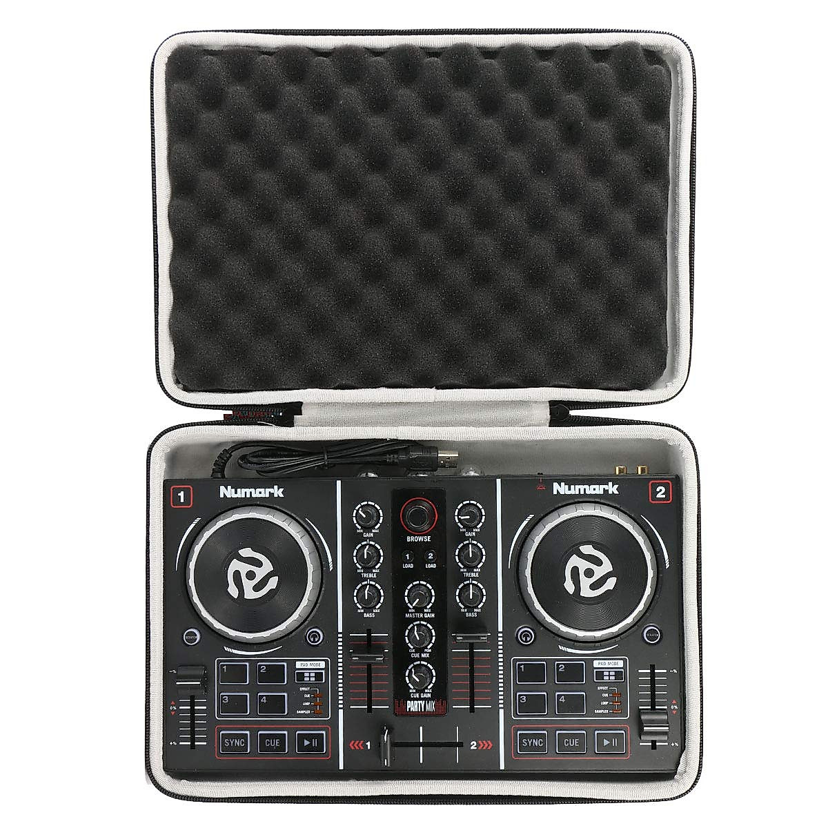 khanka Hard Travel Case Replacement for Hercules DJ 200 / Numark Party Mix Portable USB Controller