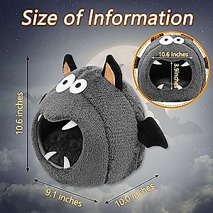 YUEPET Guinea Pig Bed Small Animal Hideout, Warm Cozy Halloween Monster Guinea Pig Hides for Guinea Pig Dwarf Rabbit Ferret Hamster Chinchilla Hedgehog