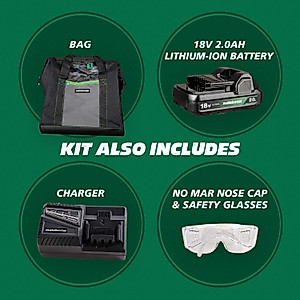 Metabo HPT 18V MultiVolt™ Straight Cordless Finish Nailer Kit, 16 Gauge Finish Nailer, (1) 18V 2.0Ah Lithium Ion Battery w/Fuel Gauge, Accepts Finish Nails, Lifetime Power Tool Warranty, NT1865DMST