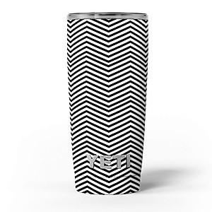 Design Skinz Slate Black Chevron with Translucent Backing - Skin Decal Vinyl Wrap Kit Compatible with The Yeti Rambler Cooler Tumbler Cups