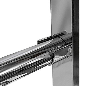 Prolinemax 32-1/2"x 15"x 30-1/2" Chrome Finish 3 Bars Rolling Hanger Storage Rack Retail