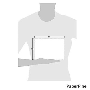 Rectangle Disposable Paper Placemat (100 Pack) - 10 x 14 Inches White Eco-friendly Heavy weight 60 pound paper Place Mat Wavy Scalloped Edge