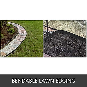 VEVOR Steel Landscape Edging 40 x 8 Inch，Steel Edging 6pcs，Steel Garden Edging Border，Landscape Edging，Steel Lawn Edging，Garden Edging，Garden Border Edging for Landscaping
